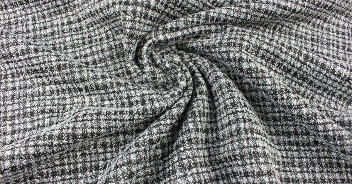 Jacquard-Jersey grau Design 2 - Driessen Stoffe
