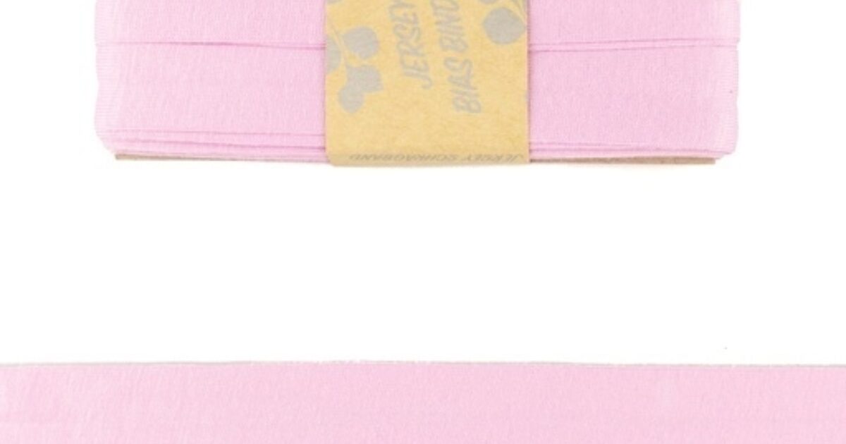 Bande de biais jersey rosa - Driessen Tissus