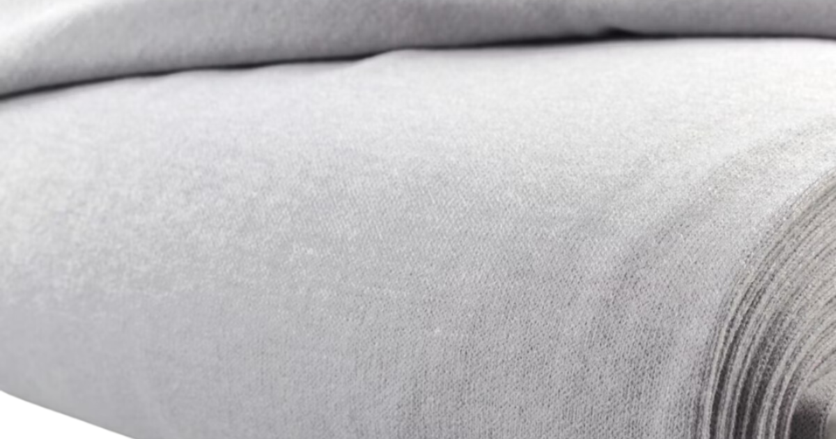 Angora knitted light grey - Driessen Fabrics