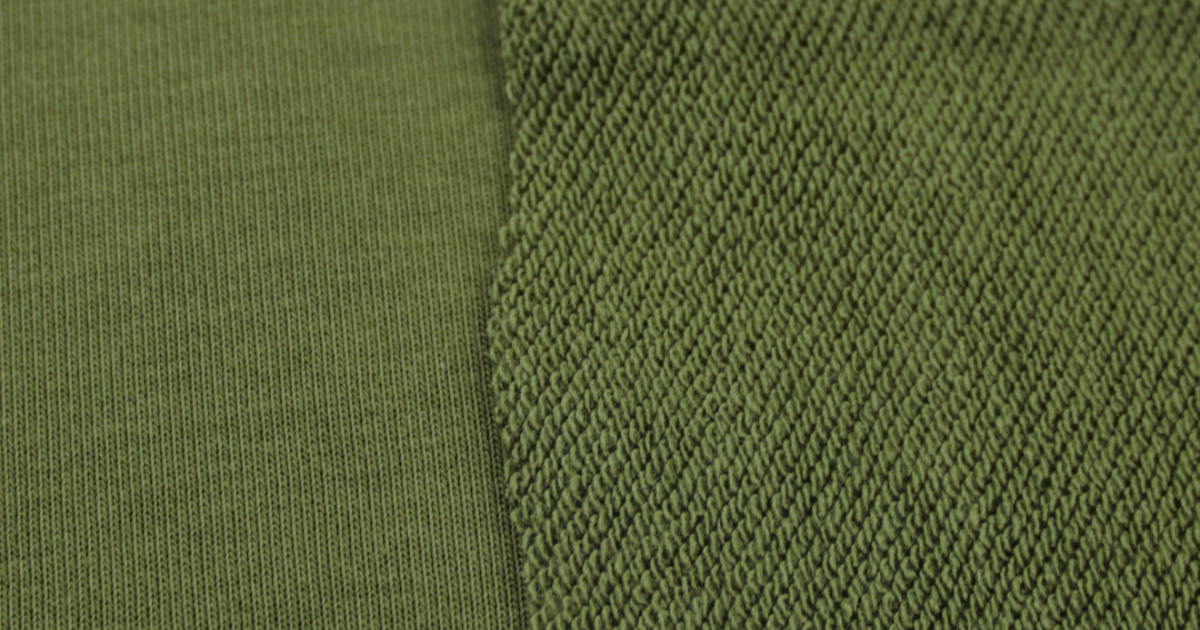 French terry casual legergroen - Driessen Tissus