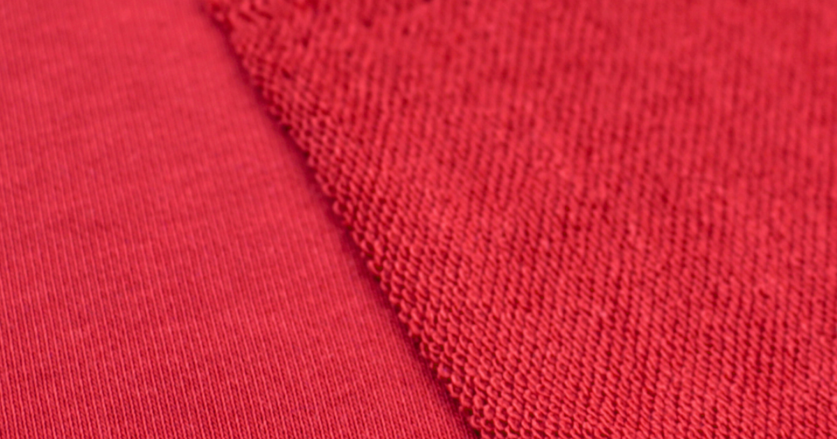 French terry casual rood - Driessen Tissus