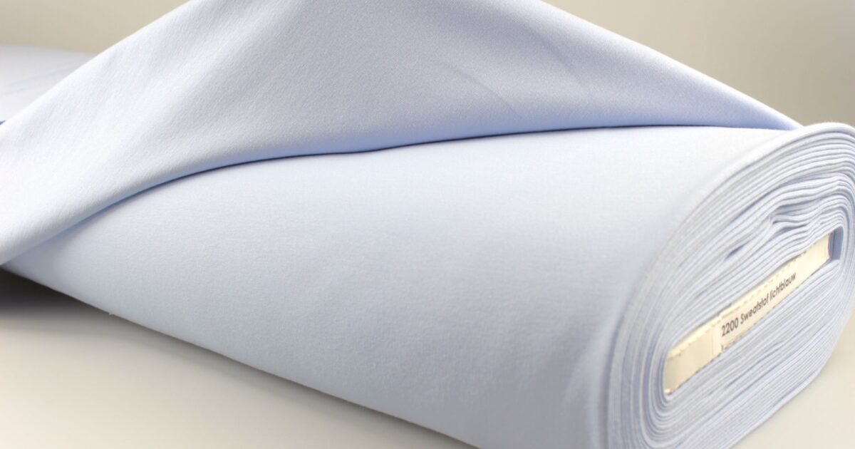 French terry light blue - Driessen Fabrics