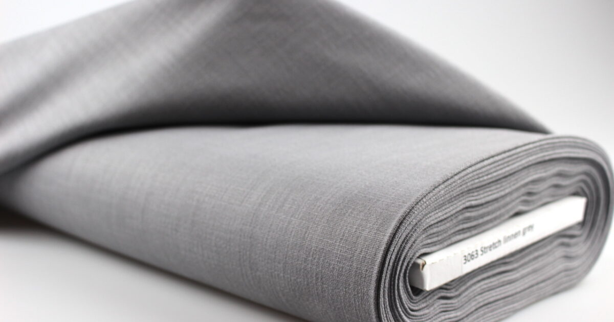 Linnen stretch grijs | €6.95 - Driessen Stoffen
