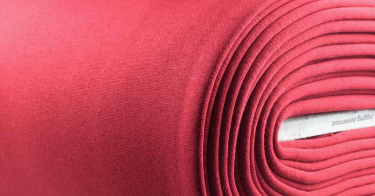 Sweat fabric dark red - Driessen Fabrics