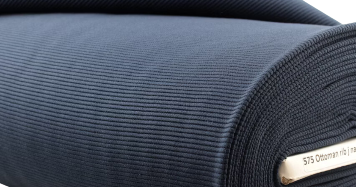 Ottoman rib jersey donkerblauw | €8.95 - Driessen Stoffen