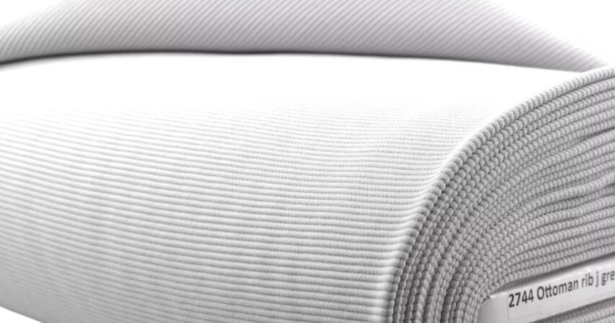 Ottoman rib jersey grijs | €8.95 - Driessen Stoffen