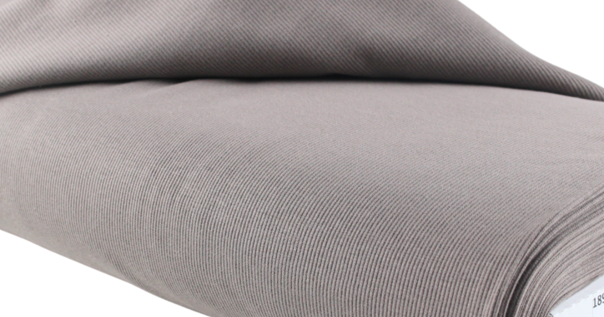 Rib jersey taupe | €6.95 - Driessen Stoffen