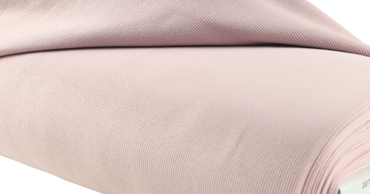 Rib jersey licht oud roze | €6.95 - Driessen Stoffen