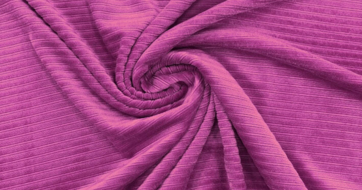 Jersey velvet rib magenta - Driessen Fabrics