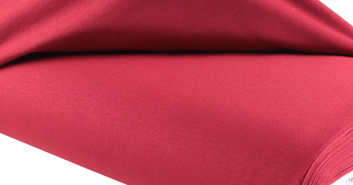 Cotton jersey dark red - Driessen Fabrics