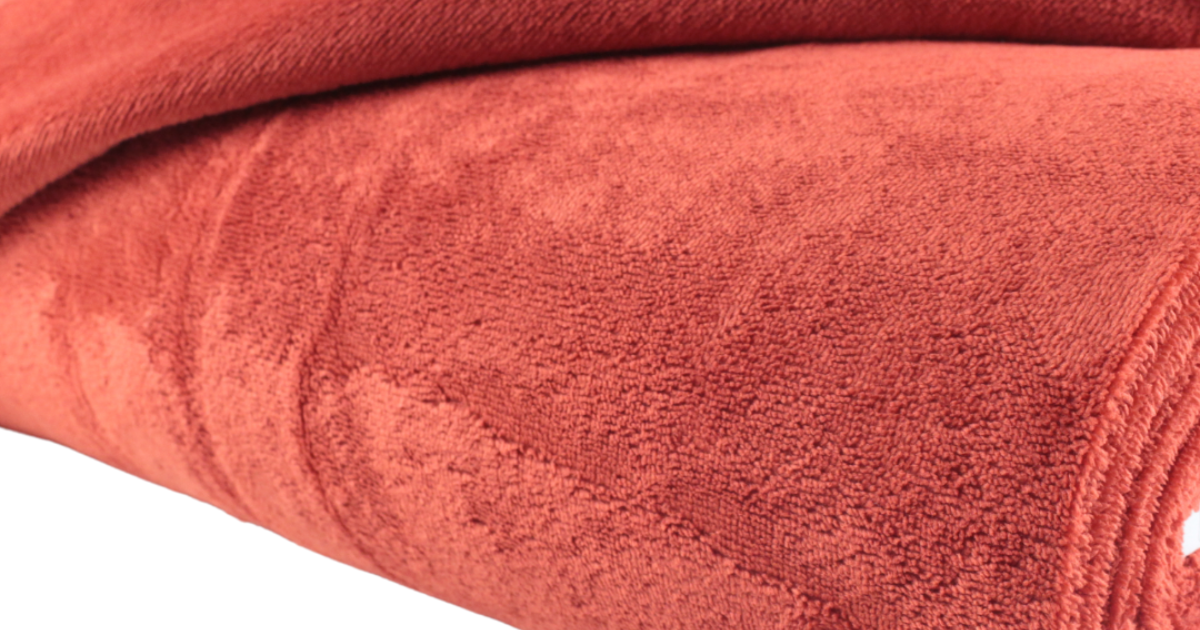 Bamboe velvet badstof steenrood | €8.95 - Driessen Stoffen