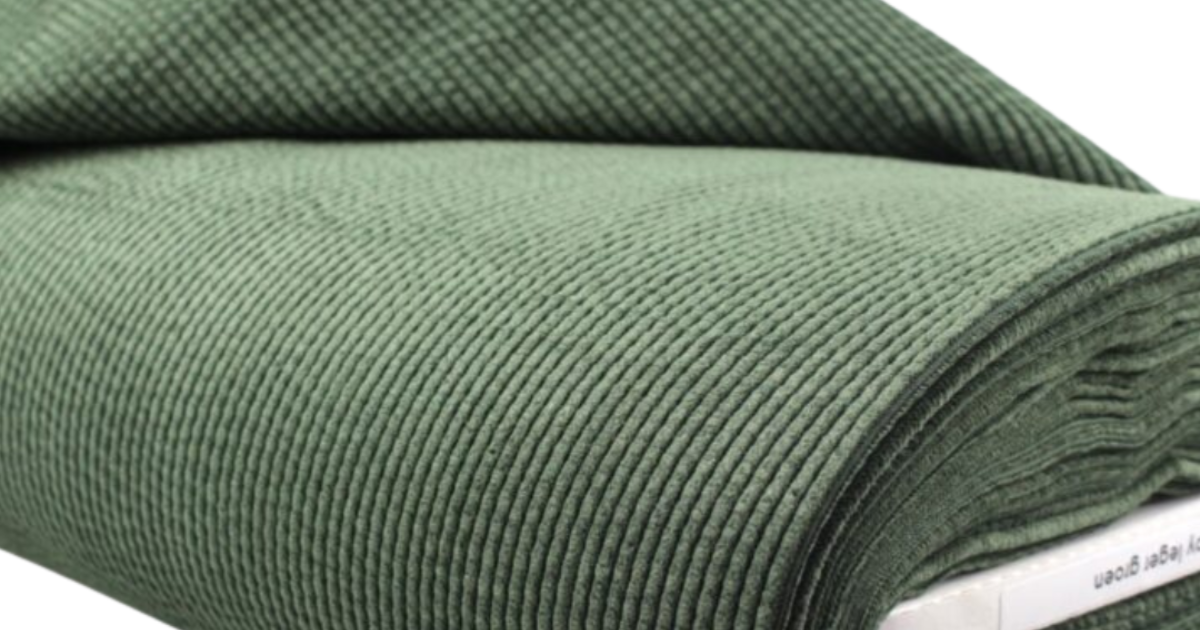 Corduroy army green - Driessen Fabrics