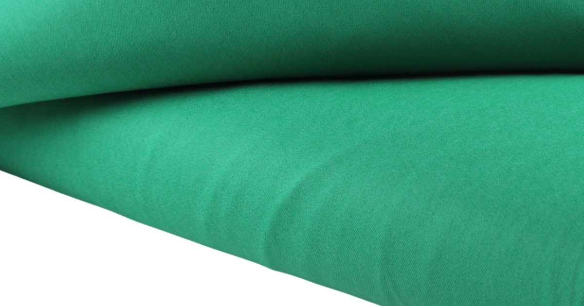 Denim stretch fel groen | €6.95 - Driessen Stoffen