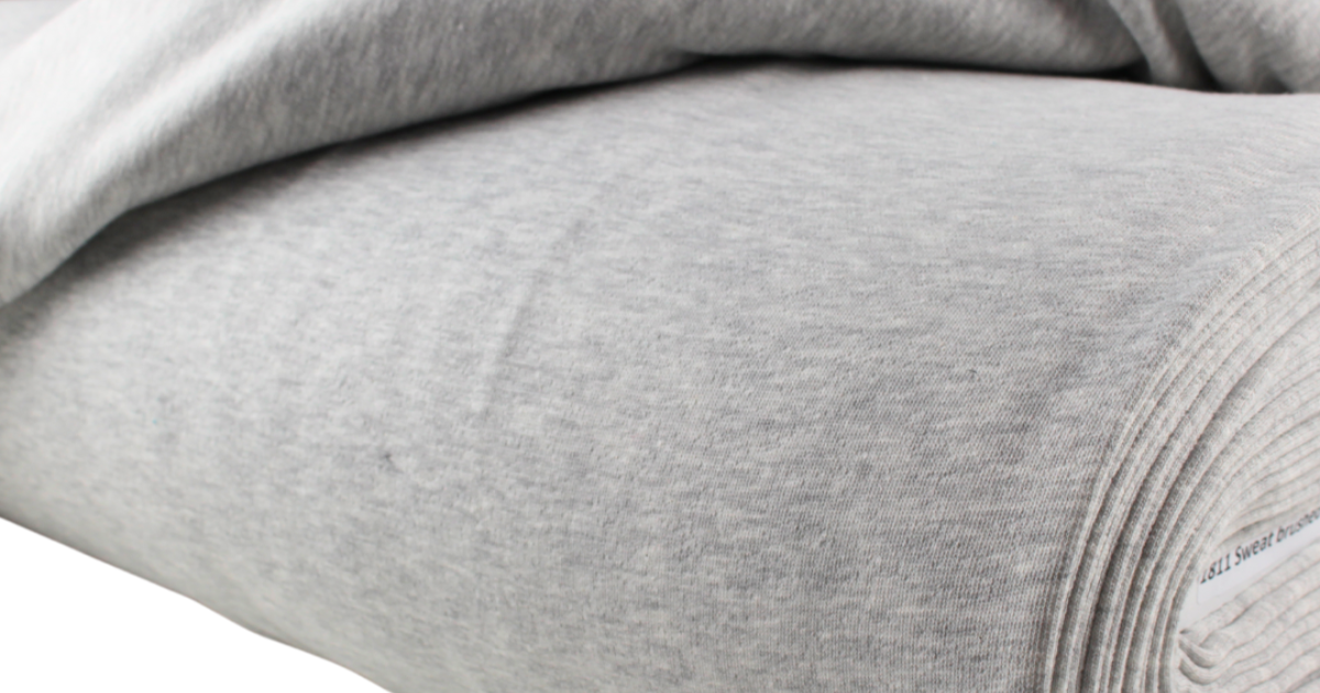 Sweat brushed light grey melange | €4.95 - Driessen Stoffen