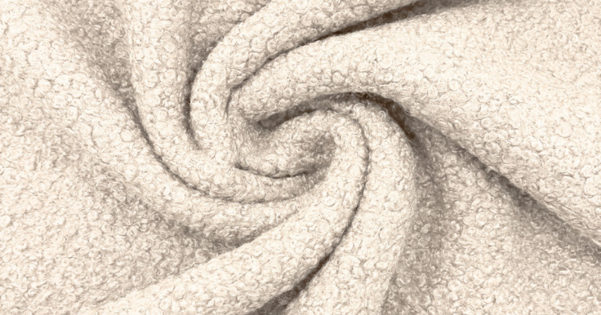 Heavy Bouclé Stof Lichtzand | €7.95 - Driessen Stoffen