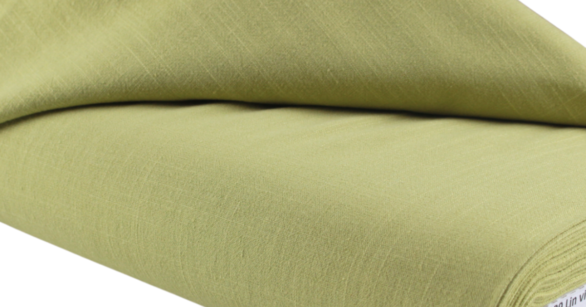 Linnen viscose stone washed kerriegeel* | €6.95 - Driessen Stoffen