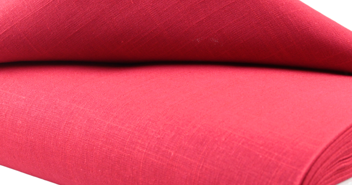 Lin viscose rouge - Driessen Tissus