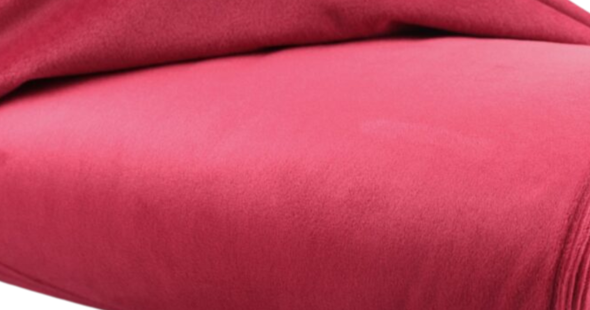 Minky fleece plain dark red - Driessen Fabrics