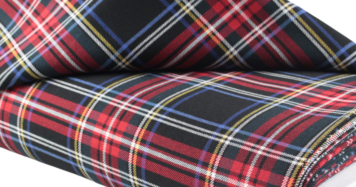 Schotse ruit stewart zwart groot - Driessen Fabrics
