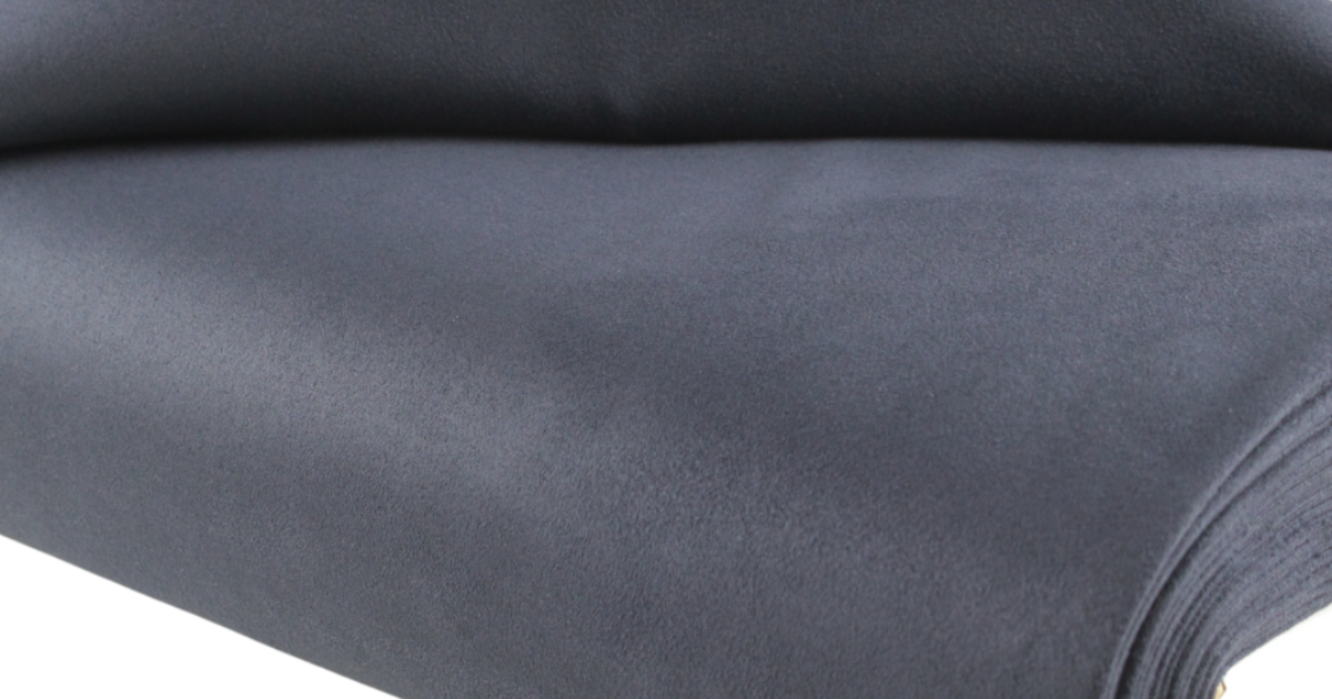Scuba suede donkerblauw - Driessen Fabrics