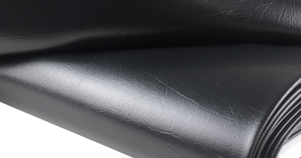 Skai leather deep black - Driessen Fabrics