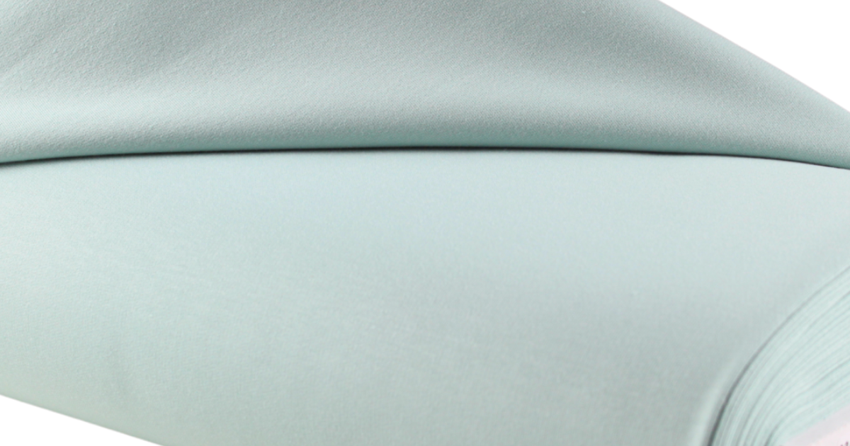 French terry soft green - Driessen Fabrics