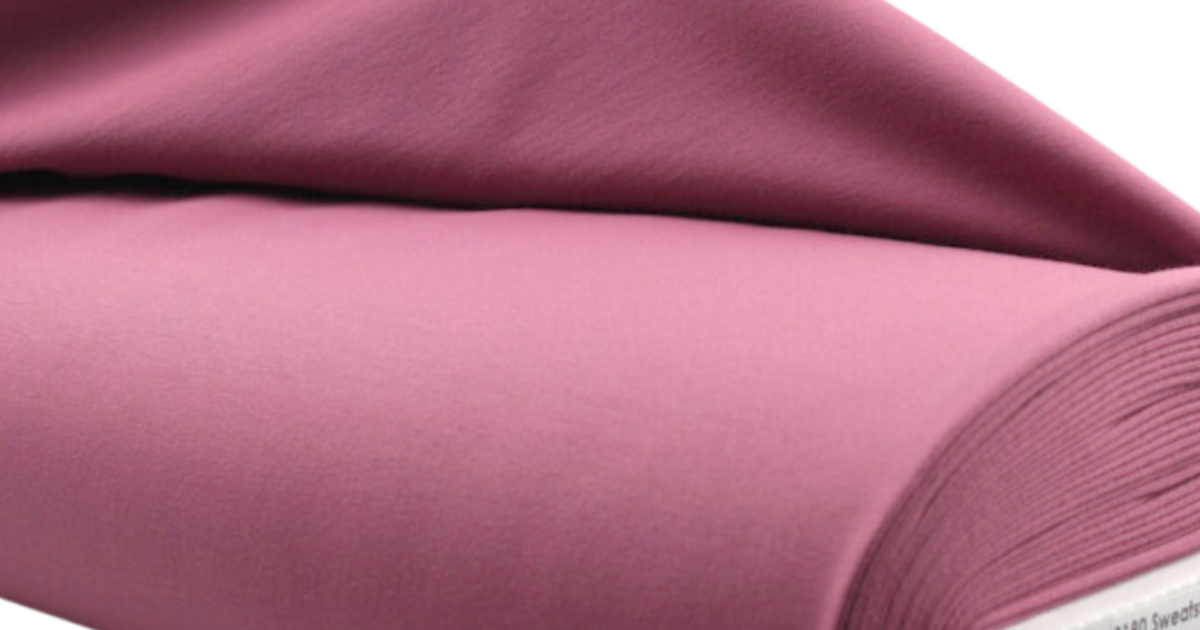 French terry vieux rose foncé - Driessen Tissus