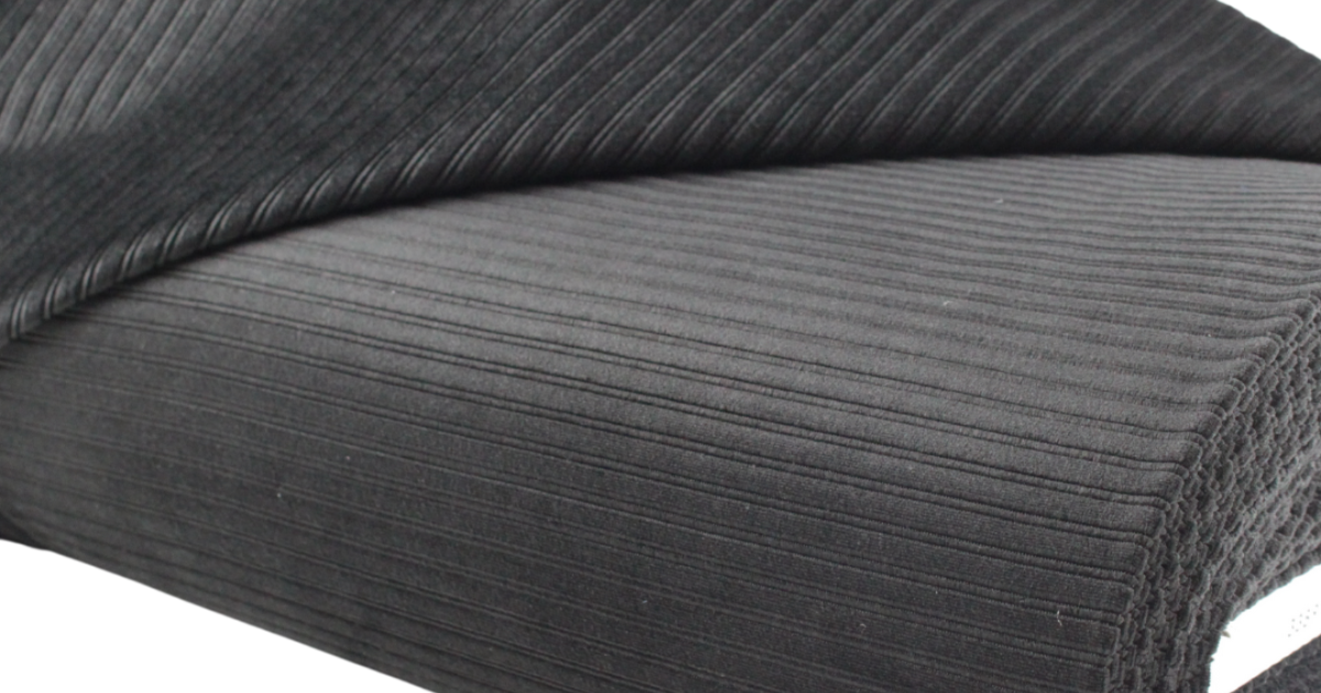 Jersey rib velvet zwart | €4.95 - Driessen Stoffen