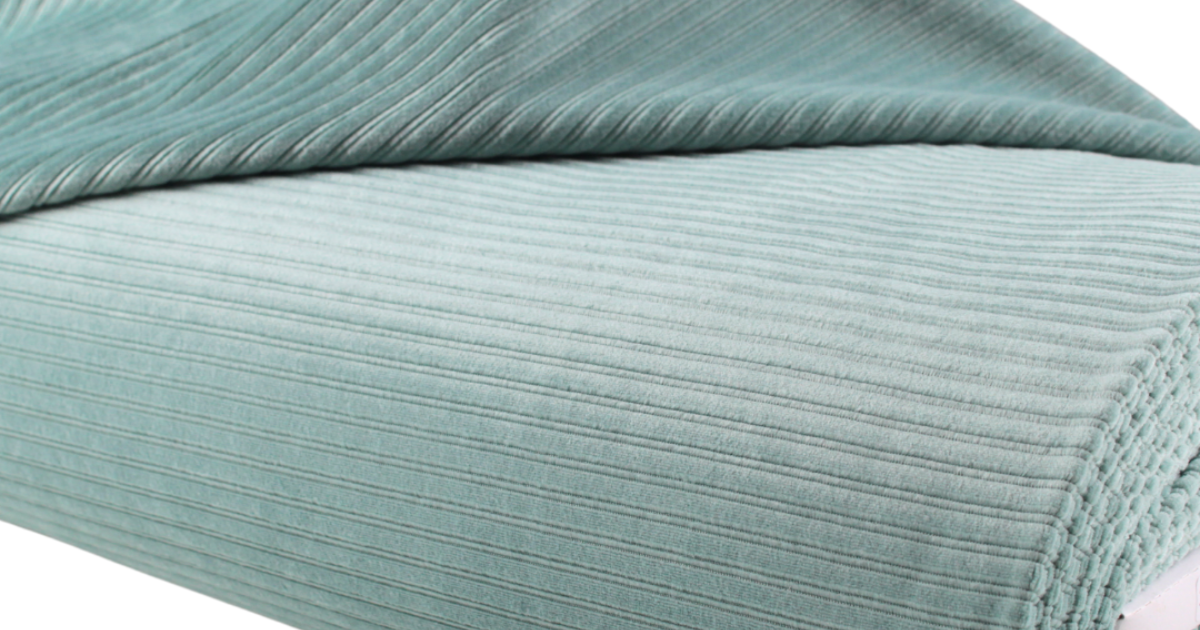 Jersey velvet rib oud groen | €4.95 - Driessen Stoffen